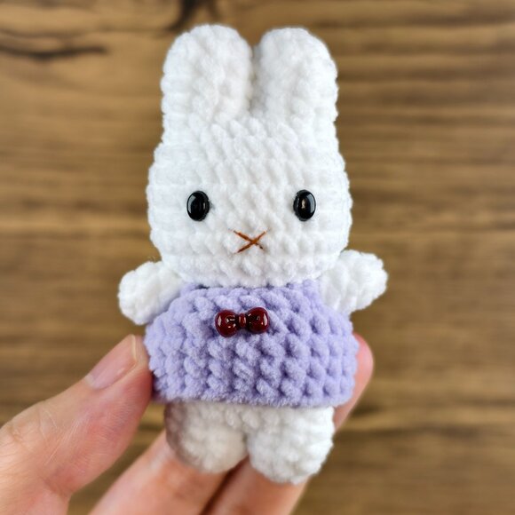 Handmade | Toys | Handmade Amigurumi Crochet Purple Miffy Plushie ...